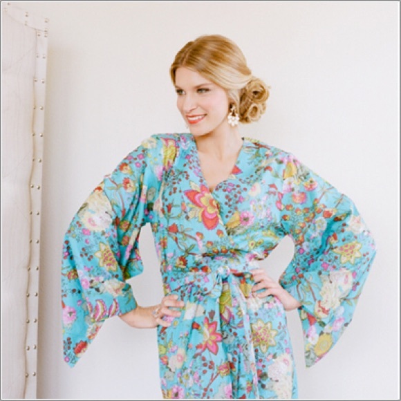 Plum Pretty Sugar | Other | Pretty Plum Sugar Teal Bridal Robe | Poshmark